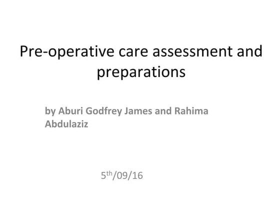 Pre operative checklist | PPT