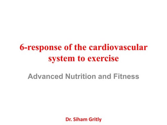 Cardiovascular responses to exercise | PDF