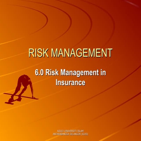 6. risk management in insurance | PPT