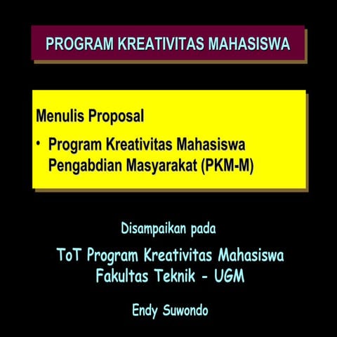6. tot ft ugm - pkmm | PPT