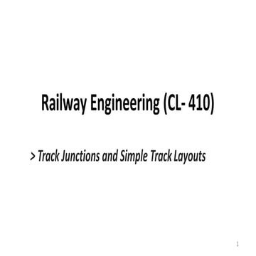 Track junction and simple track layouts | PPTX