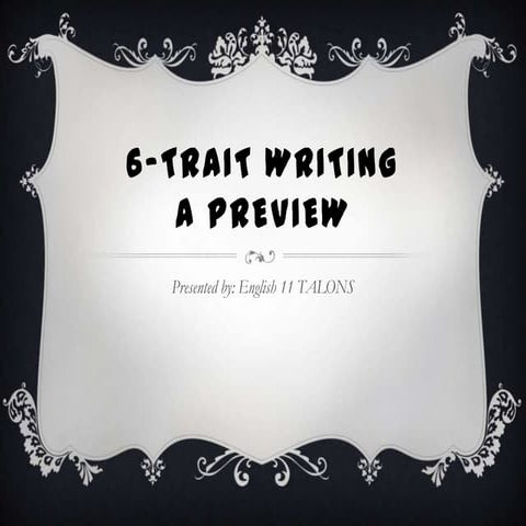 6 Trait Writin - Introduction | PPT