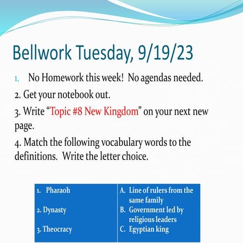 Unit 2 Chapter 5: Ancient Egypt and Kush | PPTX