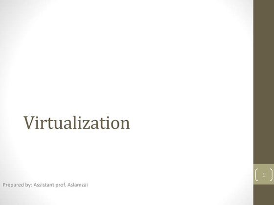 Virtualization in cloud computing | PPTX