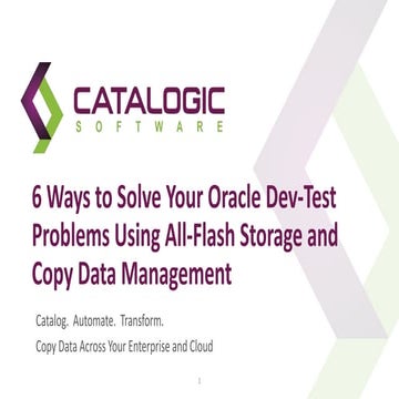 6 Ways of Solve Your Oracle Dev-Test Problems Using All-Flash Storage ...