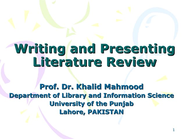 Review of related literature presentation | PPTX