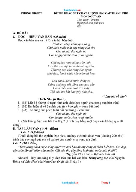 ôn tập thơ 4 chữ, 5 chữ ngữ văn 7 ctst sgk | DOCX