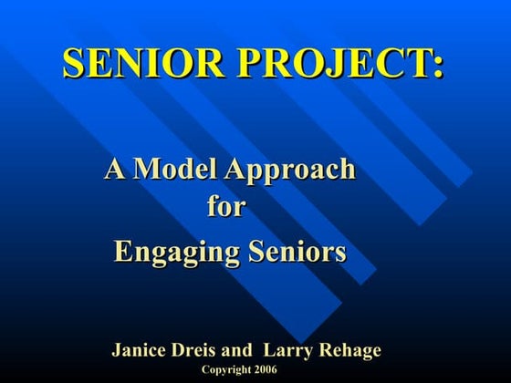 Franklin High School - Senior Project Overview | PPT