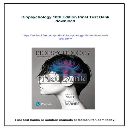 Biopsychology 10th Edition Pinel Test Bank | PDF