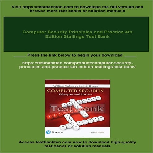 Computer Security Principles and Practice 4th Edition Stallings Test ...