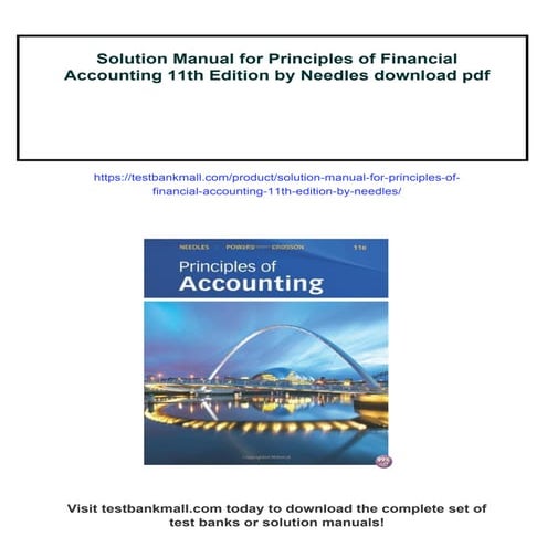 Solution Manual for Principles of Financial Accounting 11th Edition by ...