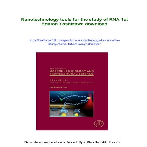 Nanotechnology tools for the study of RNA 1st Edition Yoshizawa | PDF