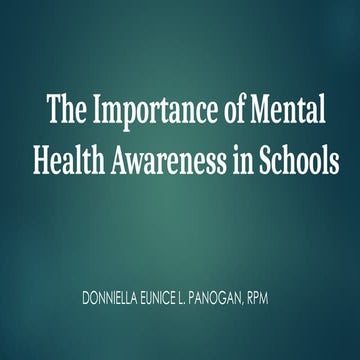 Mental Health Awareness powerpoint presentation | PPTX