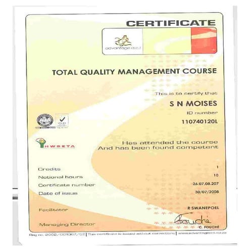 Integrated SHEQ Management Systems Course Certificate.PDF
