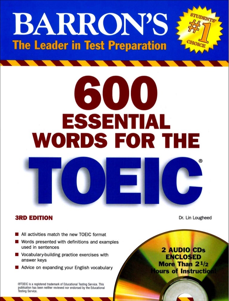 600 essential words for the toeic - PDF and Mp3 Audio file - self stu…
