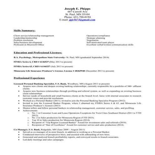 Joseph Phipps Resume 09.15.2015
