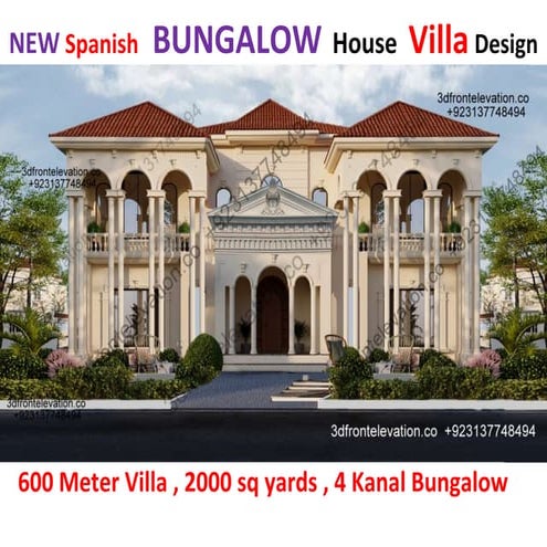 2000 Meter Arabic Villa , 2000 sq yards House Plan Design , 4 Kanal ...