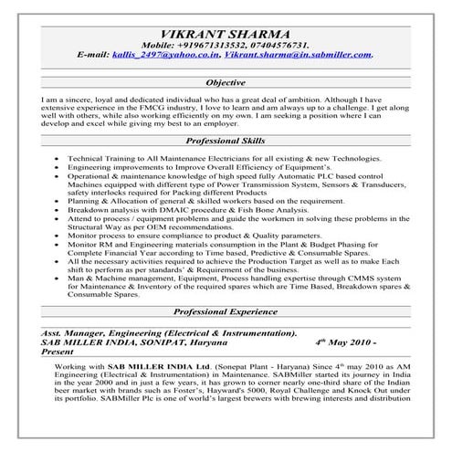 Vikrant Resume | PDF