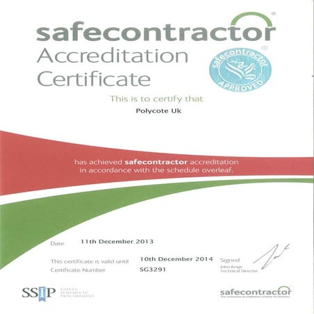 Safe Contractor Certificate | PDF
