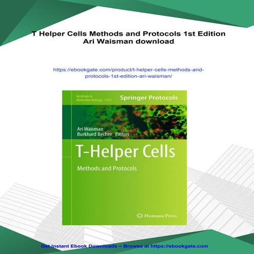 T Helper Cells Methods and Protocols 1st Edition Ari Waisman | PDF