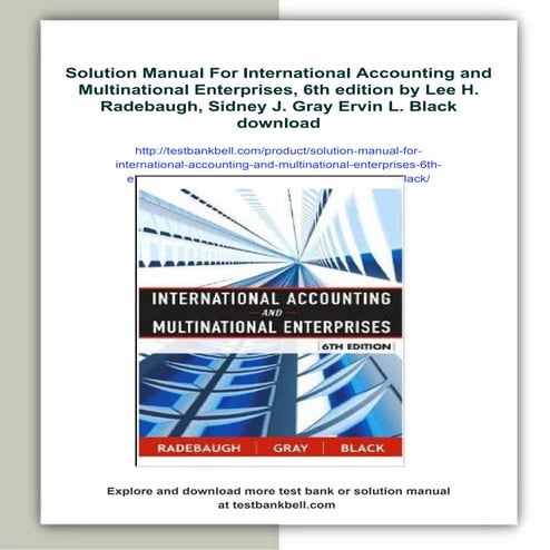 Solution Manual For International Accounting and Multinational ...