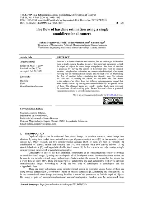 The Flow Of Baseline Estimation Using A Single Omnidirectional Camera Pdf