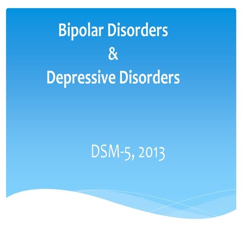 MOOD DISORDER- DEPRESSIVE AND BIPOLAR DISORDERS | PPT