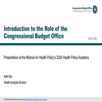 Introduction to the Role of the Congressional Budget Office | PPT