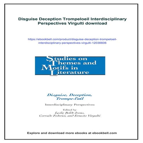 Disguise Deception Trompeloeil Interdisciplinary Perspectives Virgulti ...