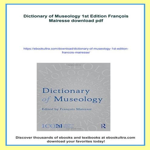 A History Of Museology Key Authors Of Museological Theory | PDF