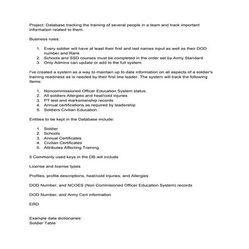 Database Design Final Project | PDF