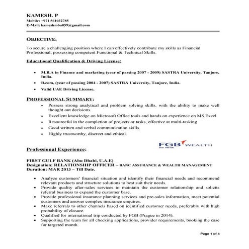 kamesh Resume | DOC