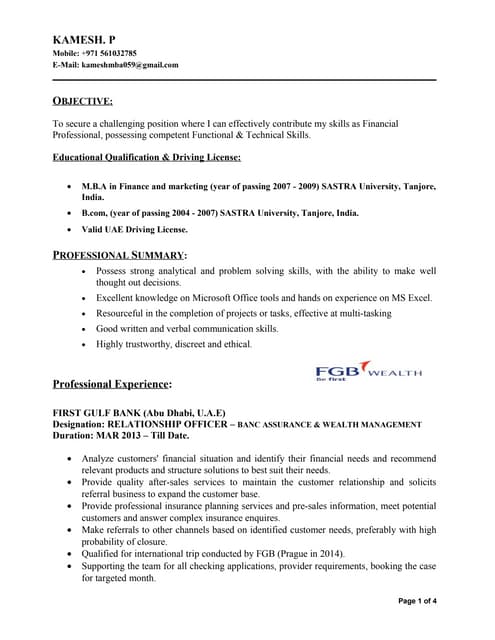 maha resume new 1 | PDF