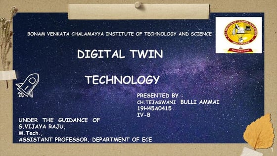 Digital twin technology - seminar presentation | PPTX | Internet | Computing