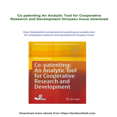 Co patenting An Analytic Tool for Cooperative Research and Development ...