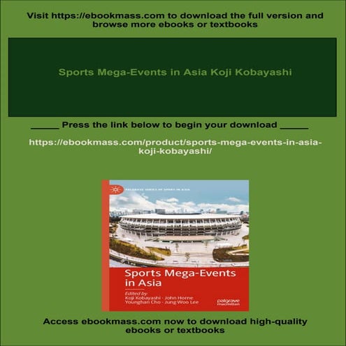 Sports Mega-Events in Asia Koji Kobayashi | PDF