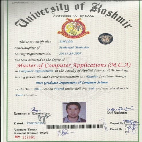 MCA DEGREE | PDF