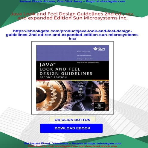 Java Look and Feel Design Guidelines 2nd ed., rev. and expanded Edition ...