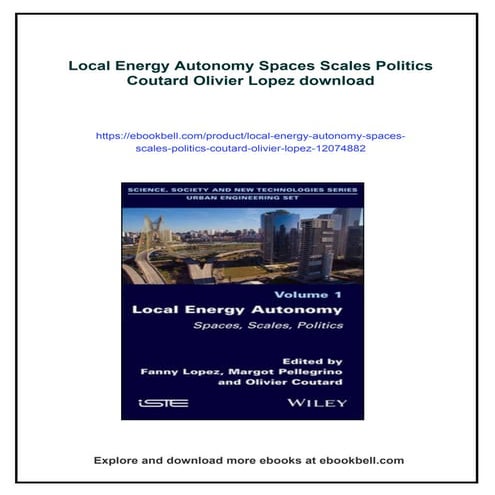 Local Energy Autonomy Spaces Scales Politics Coutard Olivier Lopez | PDF