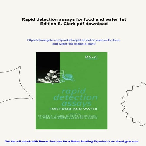 Rapid detection assays for food and water 1st Edition S. Clark | PDF