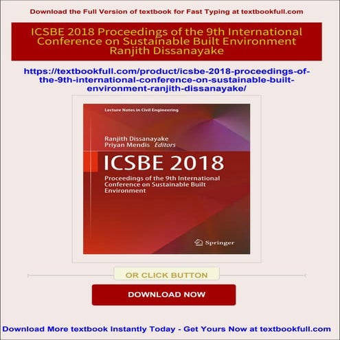 Download full ICSBE 2018 Proceedings of the 9th International Conference on Sustainable Built ...