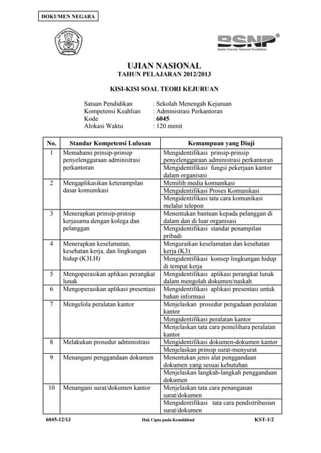 6045 ksp-administrasi perkantoran | PDF