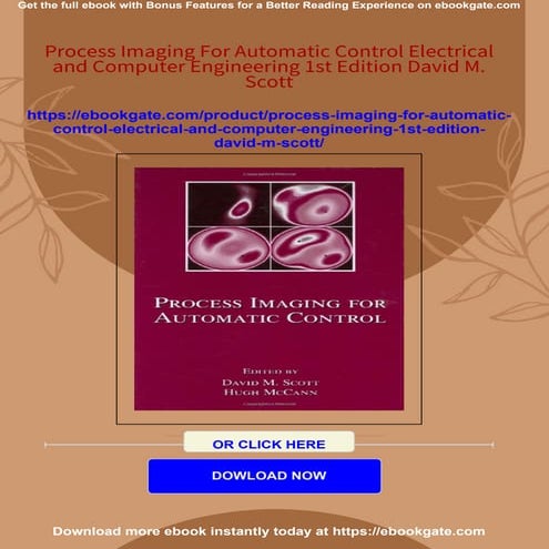 Process Imaging For Automatic Control Electrical and Computer Engineering 1st Edition David M ...