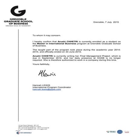 Letter 2nd year | PDF