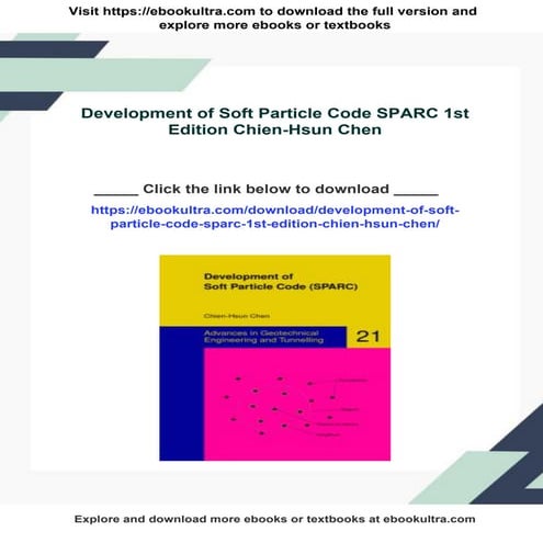 Development of Soft Particle Code SPARC 1st Edition Chien-Hsun Chen | PDF