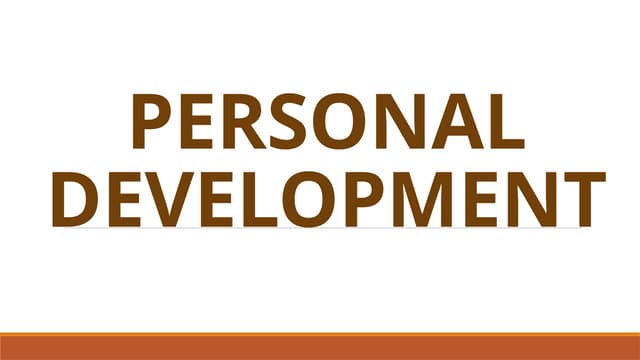 PERSONAL DEVELOPMENT MODULE 1 AND MODULE 2 QUARTER 1 | PPTX