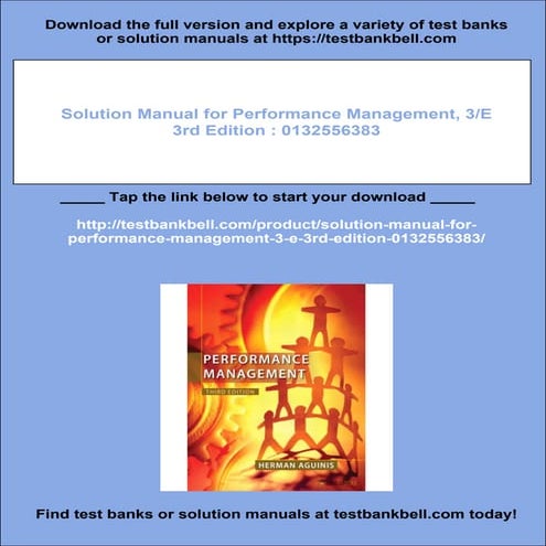 Solution Manual for Performance Management, 3/E 3rd Edition ...