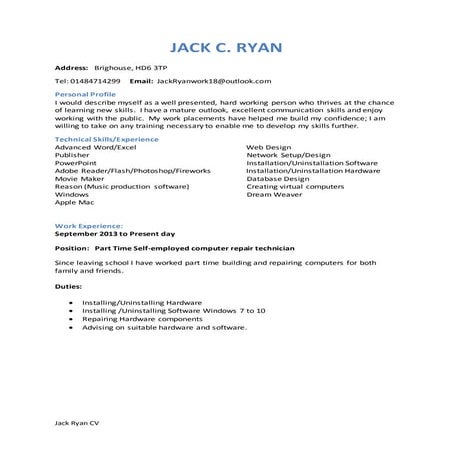 Jack Ryan CV1 (1) | DOCX