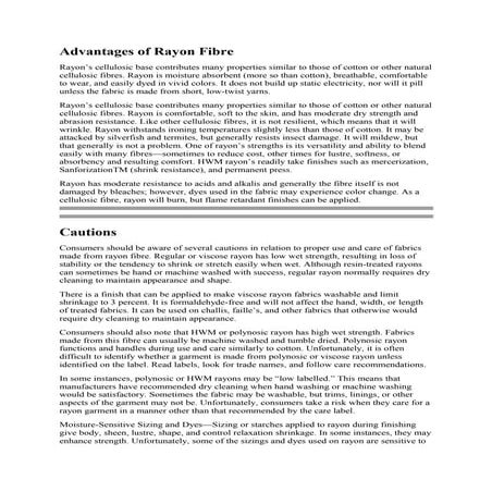 Advantages of Rayon Fiber | ODT