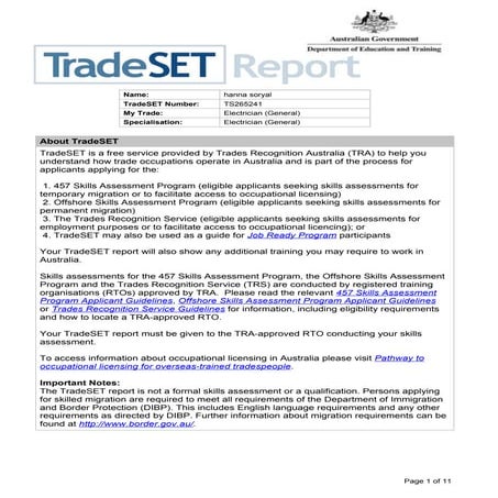 TradeSET_Report | PDF